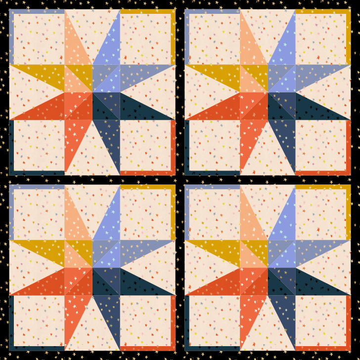 Bonfire Sparks Quilt Mock-Up