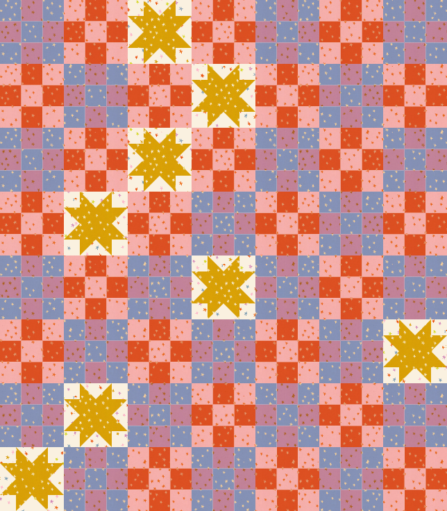 Campfire Glow Quilt Mock-Up